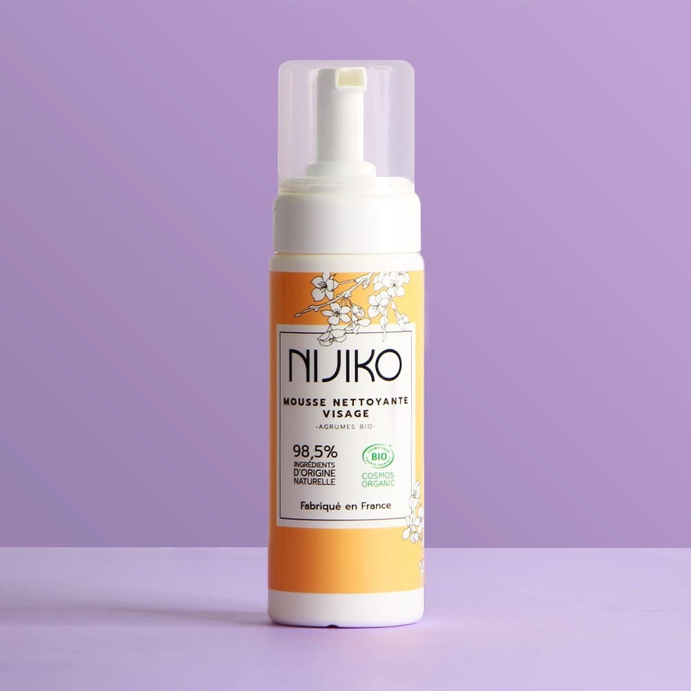 Mousse Nettoyante Visage Bio pour Peau Sèche | NIJIKO